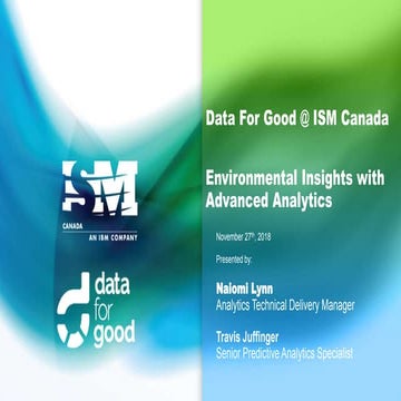 ISM Environment Insights w/ Advanced Analytics - Data For Good | PPT