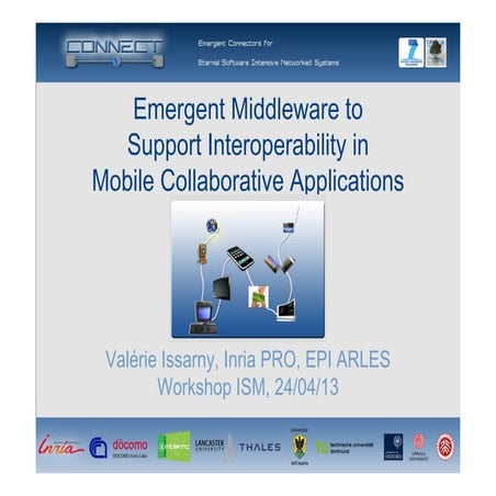Emergent Middleware to Support Interoperability in Mobile Collaborative Applications | PPT