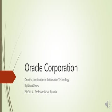 Oracle Brand: Culture & Economy | PDF