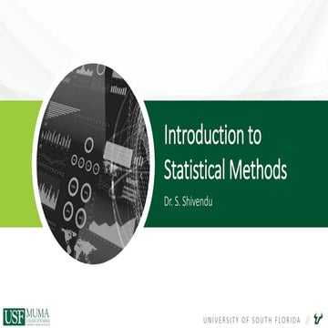 Introduction to Statistical Methods | PPTX