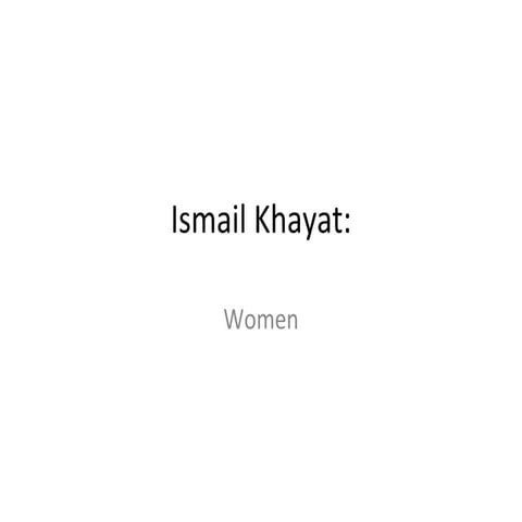 Ismail Khayat Women. | PPT