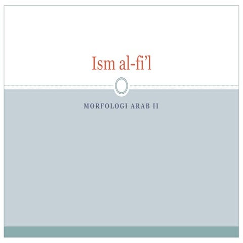 Ism al fi’l | PPTX