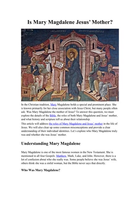 Is the Virgin Mary the Mother of Jesus.docx
