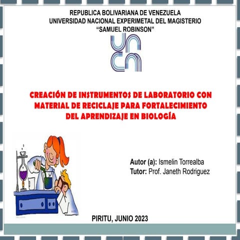 Laboratorios artesanales con materiales reutilizable Ismelin ...