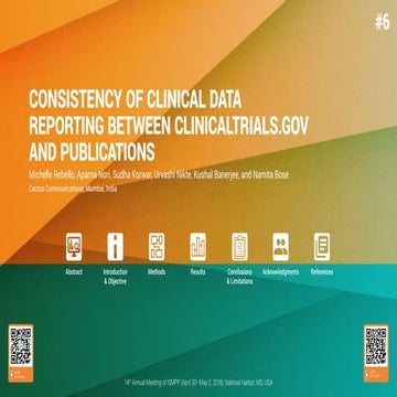 CONSISTENCY OF CLINICAL DATA REPORTING BETWEEN CLINICALTRIALS.GOV AND ...