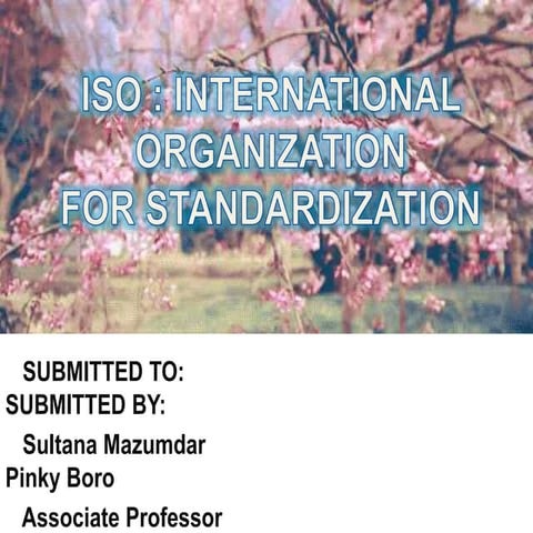 ISO - International Organization for Standardization | PPTX
