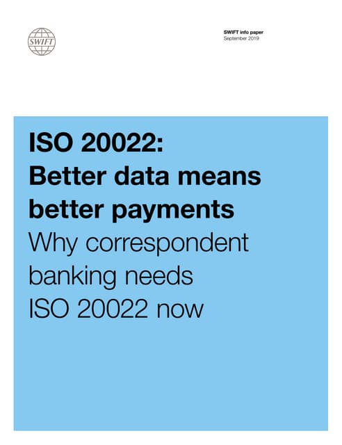 ISO 20022: It’s Coming…Are You Ready? | PDF