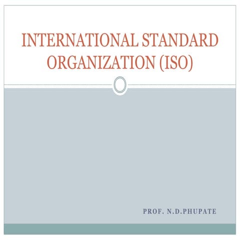 Iso | PPTX | Business | Business and Finance