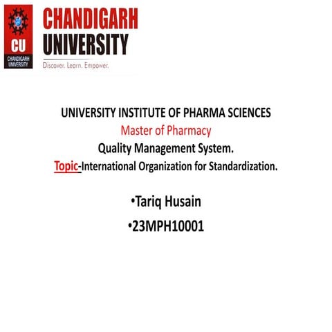 International Organization for Standardization | PPTX