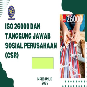 ISO-26000 dan Tanggung Jawab Sosial Perusahaan | PDF
