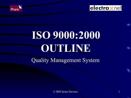 Iso 9000 2000 Outline2850 | PPT