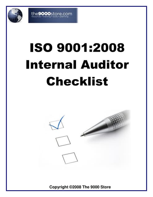 Iso 9001 2015 audit checklist | DOCX | Business | Business and Finance