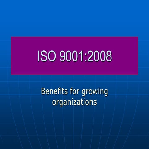 ISO 9001:2008 (shared using http://VisualBee.com). | PPTX