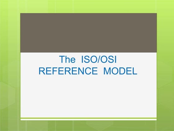 Osi reference model | PPTX