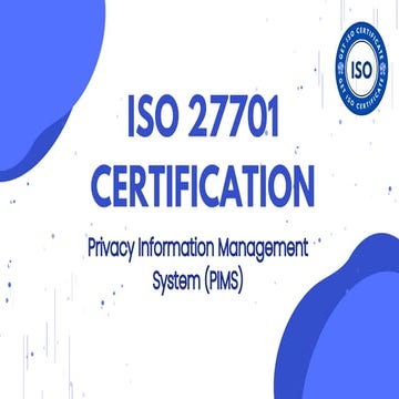 ISO 27701 Certification for Strong Privacy Control | PDF