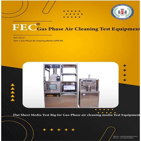 ISO 10121 A Gas Phare Air Cleang Flat Sheet Media Test Equipment. | PDF
