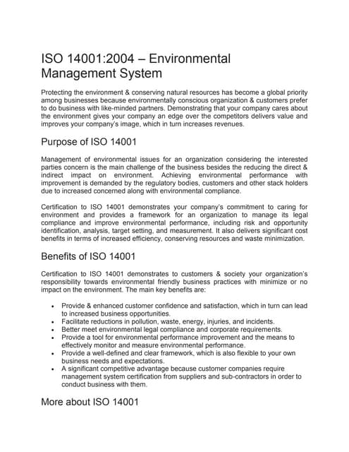 Iso 14001 2015 self assessment checklist with scoring | PDF