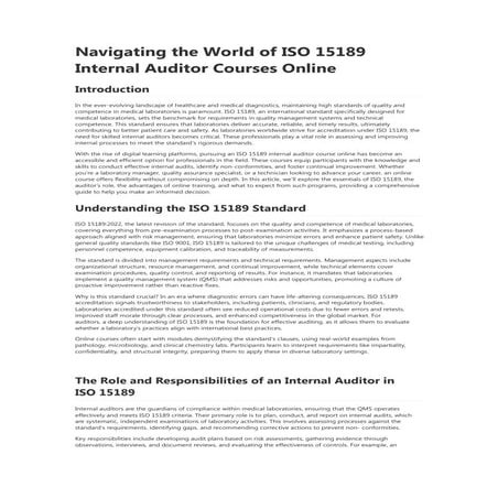 iso 15189 internal auditor course online.ppt