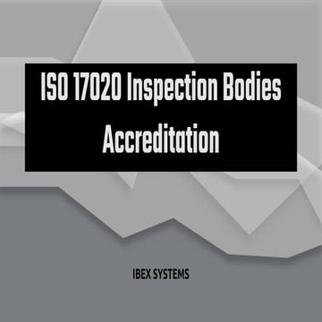 ISO 17020 Inspection Bodies Accreditation | PPTX