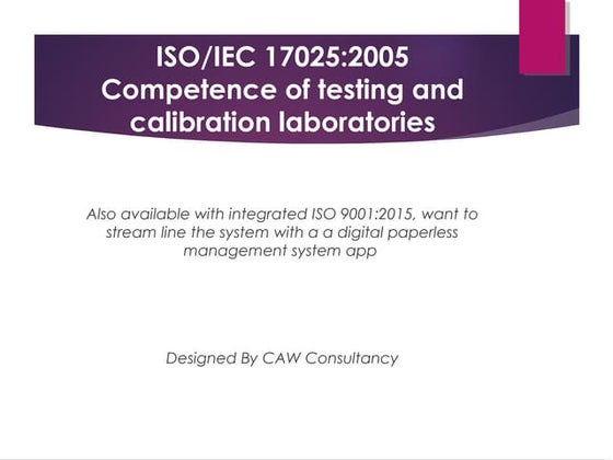 ISO/IEC 17025:2017 Training ppt | PPTX