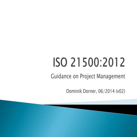 ISO 21500 - Guidance on Project Management | PDF