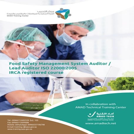Food Safety Management System Auditor / Lead Auditor ISO 22000:2005 – IRCA registered course | PDF