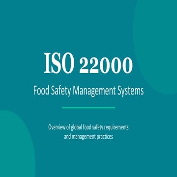 ISO 22000 Clauses Requirements and Documentation | PPT
