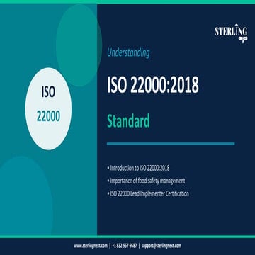 Understanding ISO 22000:2018 Standard | FSMS Purpose and Scope | PDF