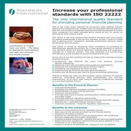 ISO 22222 Information Sheet | PDF