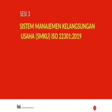 ISO 22301:2019 BCMS Awareness | PDF