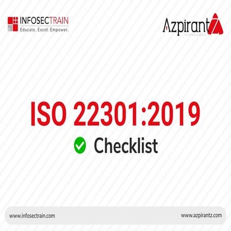 ISO 22301 Audit Checklist — Clause-by-Clause Breakdown! | PDF