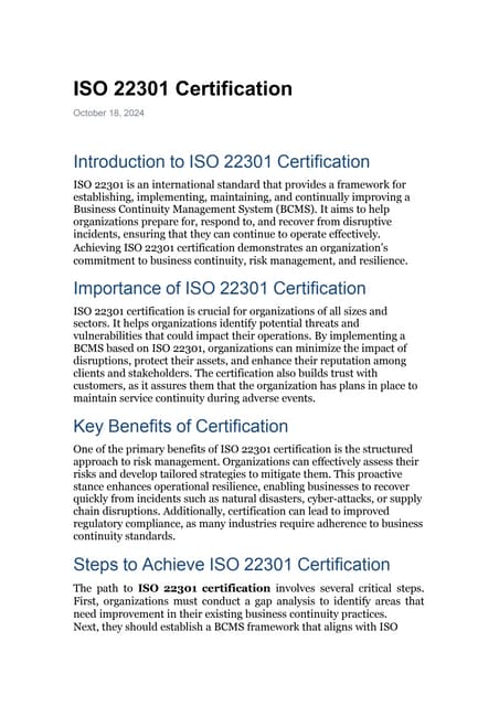 ISO 22301 Business Continuity Management for AI driven Operations. (1).pdf | Cloud Computing ...
