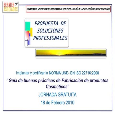 Jornada ISO 22716 Productos Cosméticos | PDF