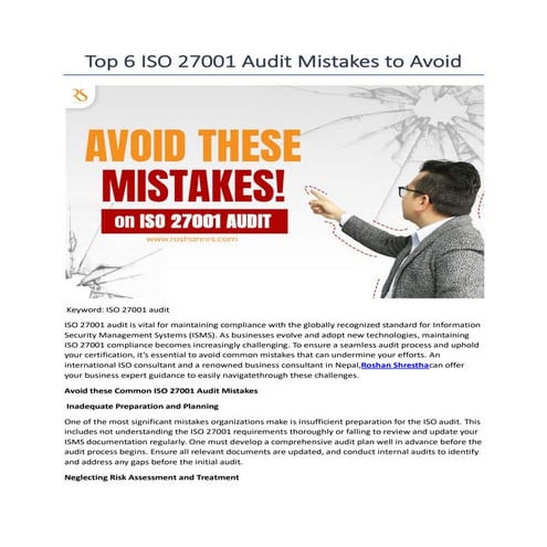 ISO 27001 audit mistakes to savoid in 2024.pdf