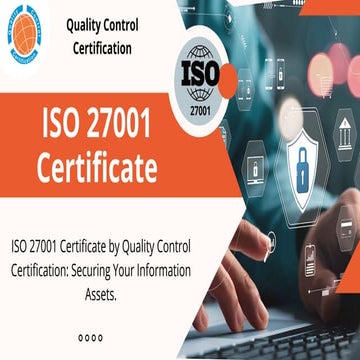 ISO 27001 Certificate | Quality Control Certification | PDF