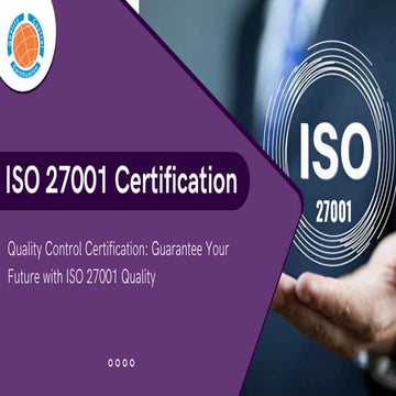 ISO 27001 Certificate | Quality Control Certification | PDF