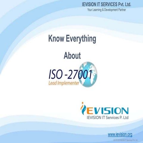 Iso 27001 lead implementer | PPTX