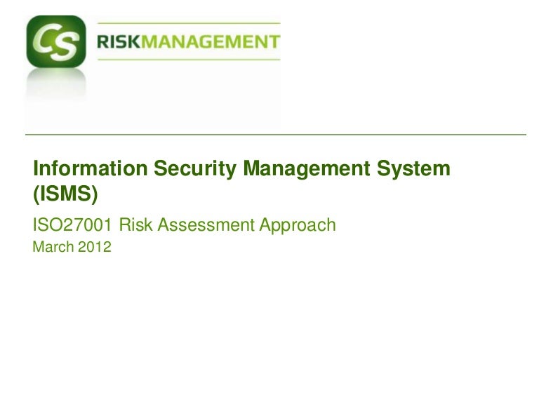 Iso27001 Risk Assessment Approach iso27001-risk-assessment-approach