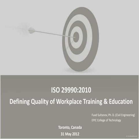Iso 29990 Implementation, Webinar 31 May 2012 | PPTX