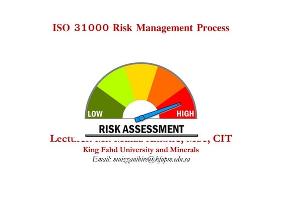 Implementing a Risk Management System based on the ISO 31000 | PPT