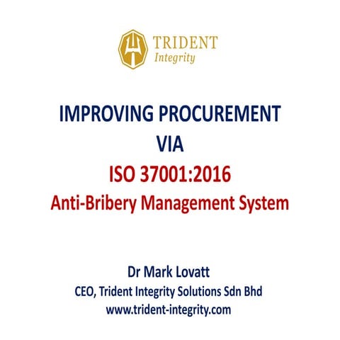 ISO 37001: Procurement factors | PDF