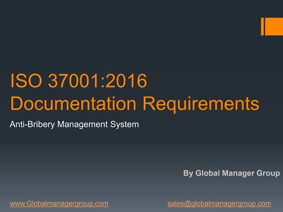 ISO 37001 Anti-Bribery Management System | PPT