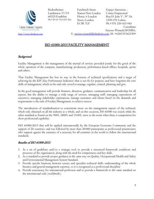 Module program iso 41000 2015 | PDF