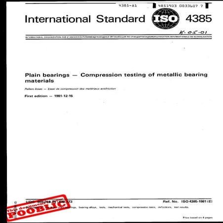 Iso 4385 1981 | PDF