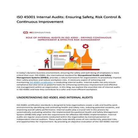 ISO 45001 Occupational Health and Safety Management System Guide | PDF