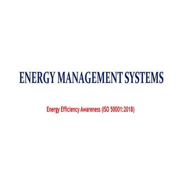 ISO 50001-2018 Energy Management Systems | PPTX