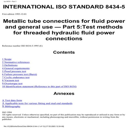 Iso 8434 5 | PDF
