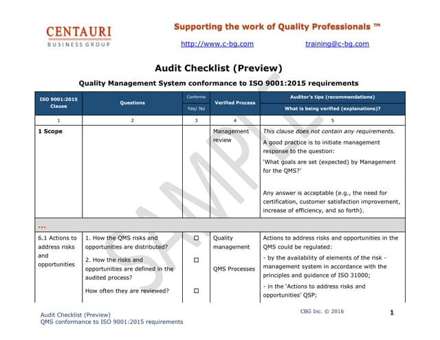 Audit iso 9001-2015-checklist- | DOCX