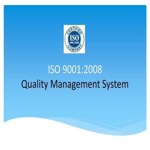 Iso 9001 2008 Quality Management Ppt