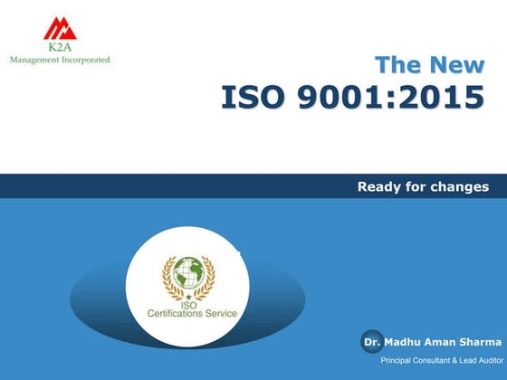 ISO 9001 2015 Overview presentation | PPT